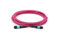 China FTTH High Density MM OM4 MTP MPO Cable 8 12 24 Core Fiber Optic Cable 100% Tested for sale