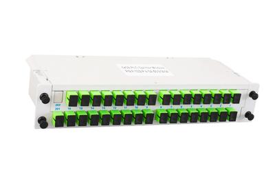 China RoHS Fiber Optic PLC Splitter 1x32 SC APC Splitter LGX Cassette FTTH for sale
