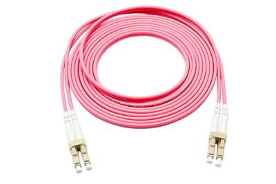 China LC UPC Duplex OM4 Multimode Fiber Optic Patch Cords LSZH Jacket With FTTH for sale