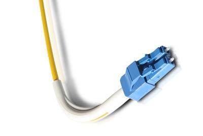 China SM MM Duplex Fiber Optic Patch Cord 90 Angle Boot SC UPC Patch Cord LSZH 3.0mm for sale