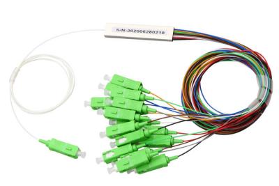 China SC APC Mini Fiber Optic PLC Splitter 1X2 1x3 1X4 1X8 1X16 1x24 1X32 1x48 1X64 1x128 for sale