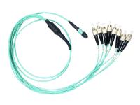 China OM4 Multimode Patch Cord Jumper 12/24 Core MPO MTP Cable Male To FC SM MM Hybrid for sale