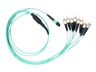 China OM4 Multimode Patch Cord Jumper 12/24 Core MPO MTP Cable Male To FC SM MM Hybrid for sale