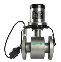 China DN50-DN300 Electromagnetic Water Flow Meter with Battery Power, 400:1 Range Ratio and Class 2 Accuracy for sale