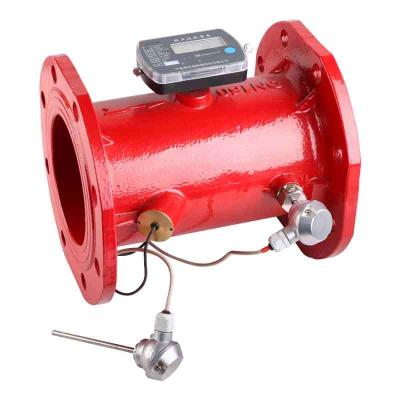 China Large Bore Ultrasonic Heat Meter 50-500mm with 0.6-3000 m³/h Flow Range and MBus/RS485 Communication for sale