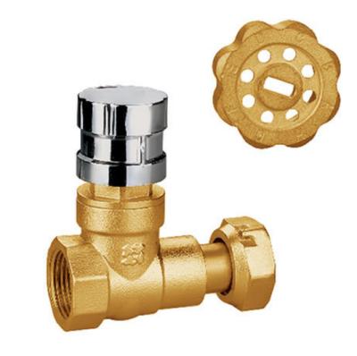China Brass Security Shut-Off Valve with Locking Mechanism for Public Restrooms and Multi-Tenant Water Control - High Pressure Brass Construction for sale