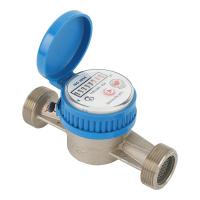 China Single Jet Dry Disc Water Meter 15-25mm ISO 4064 Class B for Cold/Hot Water up to 90°C for sale