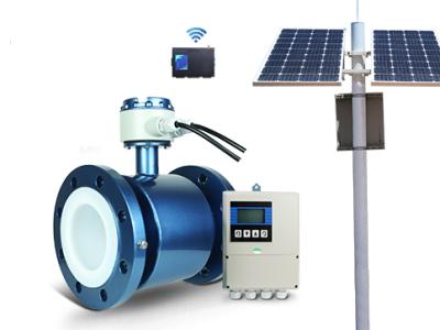 China Solar Powered Flow Meter with Lithium Battery Backup IP67 24VDC for Gas Liquid Steam for sale