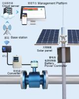 China Solar Powered Flow Meter with Lithium Battery Backup IP67 24VDC for Gas Liquid Steam for sale