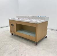 China Commercial Countertop Refrigerator 350L Direct Cooling R290 Hotpot Condiment Station for sale