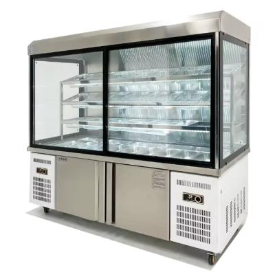 China Malatang Hot Pot Open Display Fridge 1200mm Restaurant Fresh Open Air Refrigerator for sale