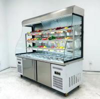 China Malatang Hot Pot Open Display Fridge 1200mm Restaurant Fresh Open Air Refrigerator for sale