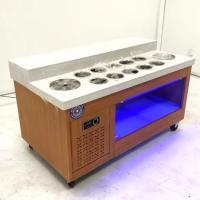 China Malatang Hot Pot Open Display Fridge 1200mm Restaurant Fresh Open Air Refrigerator for sale