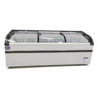 China Commercial Island Freezer 350L 950L Supermarket Ice Cream Display Freezer Direct Cooling for sale