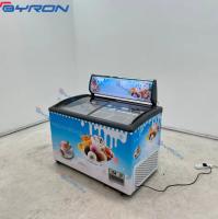 China Commercial Glass Top Display Chest Freezer 105L 220V Ice Cream Refrigerator for sale