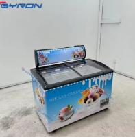 China Commercial Glass Top Display Chest Freezer 105L 220V Ice Cream Refrigerator for sale