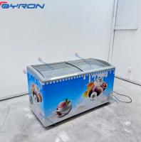 China Commercial Glass Top Display Chest Freezer 105L 220V Ice Cream Refrigerator for sale