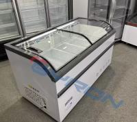 China Commercial EU Island Chest Freezer Manual Temperature Control 24/7 Convenience Store for sale