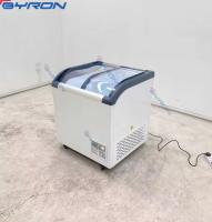 China Commercial Glass Top Chest Freezer 220L 620L Sliding Lid Ice Cream Display Freezer for sale
