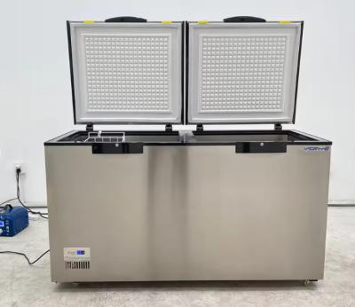 China Stainless Steel Commercial Chest Freezer 350L to 860L Supermarket Ice Cream Deep Freezer 220V for sale