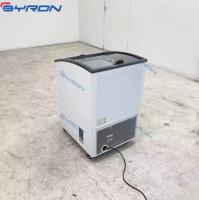 China Commercial Ice Cream Freezer Sliding Glass Top Chest Freezer 105L 220V for sale