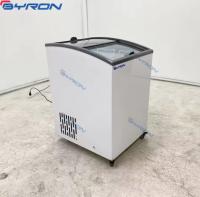 China Commercial Ice Cream Freezer Sliding Glass Top Chest Freezer 105L 220V for sale