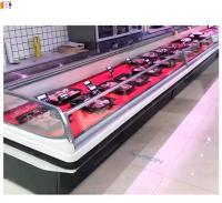 China Stainless Steel Fresh Meat Showcase Freezer 220L Direct Cooling 0-8C for Grocery Store for sale