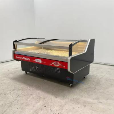 China Customizable Meat Display Cooler Lighting Adjustable Meat Display Refrigerator for sale