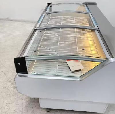 China Commercial Deli Meat Refrigerator Display Showcase 220L 0-8C Supermarket Fridge for sale