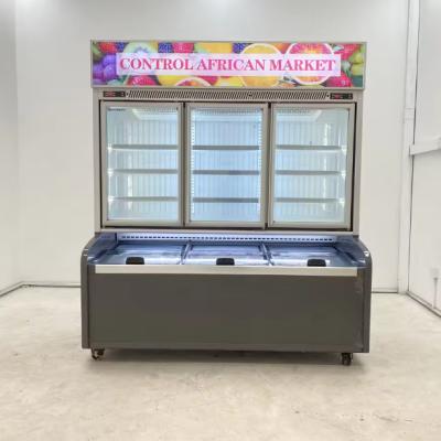 China Customizable Commercial Glass Door Freezer Multi Purpose C Store Coolers 380L 220V for sale