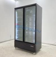 China OEM Double Door Commercial Glass Door Upright Freezer 500L 220V Air Cooling for sale