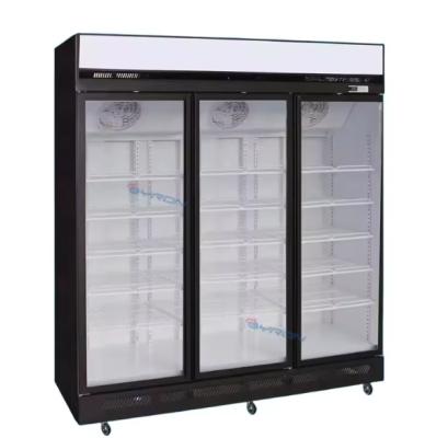 China Customized Vertical Display Freezer 3 Doors Upright Display Freezer for sale