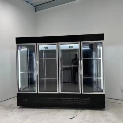 China Four Doors Commercial Flower Cooler Upright Fresh Flower Refrigerator 240x80x200cm 2200L for sale