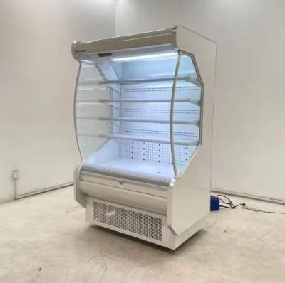 China Commercial Multideck Display Fridge Air Curtain Cooler 1300L 220V for Supermarket Fruit Vegetable Milk for sale