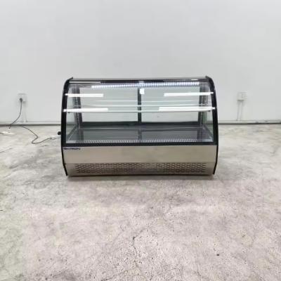 China Stainless Steel Cake Display Cabinet 120L 200L Commercial Pastry Fridge with Sliding Doors for sale