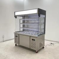 China Direct Cooled Stainless Steel Open Display Counter Fridge 150cm 1300L Commercial Refrigerator for sale