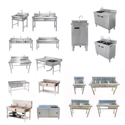 China Commercial Stainless Steel Double Sink 304SS Restaurant Catering Sink 1000mm for sale