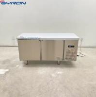 China Stainless Steel Workbench Freezer Two Doors Workbench Fridge for sale
