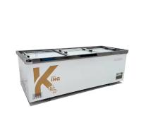 China Supermarket Top Glass Freezer Chest Freezer 200L Custom Logo Commercial Display for sale