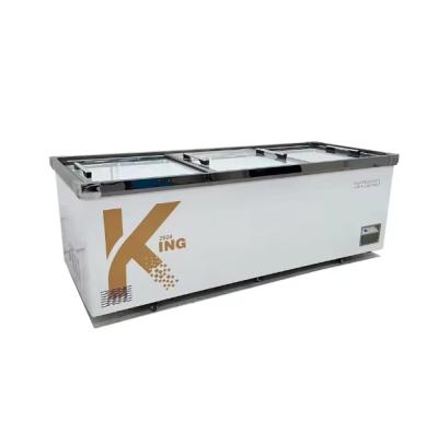China Supermarket Top Glass Freezer Chest Freezer 200L Custom Logo Commercial Display for sale
