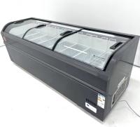 China Energy Efficiency Glass Top Display Freezer Horizontal Island Refrigerator for sale