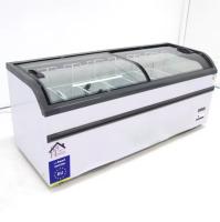 China Energy Efficiency Glass Top Display Freezer Horizontal Island Refrigerator for sale