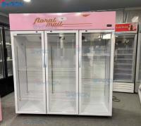 China 2 Door Floral Display Cooler 800L Single Temp Merchandiser 120x60x192cm for sale