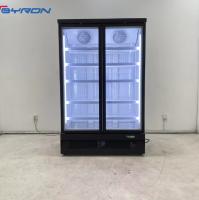 China Freestanding Upright Showcase Freezer Merchandiser Two Glass Door 500L 220V for sale