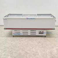 China OEM Glass Top Commercial Freezer Island Deep Freezer 460L 220V CE ISO for sale