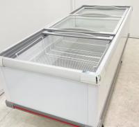 China OEM Glass Top Commercial Freezer Island Deep Freezer 460L 220V CE ISO for sale