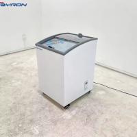 China 105 Liter Display Deep Freezer Direct Cooling Glass Top Display Freezer for sale