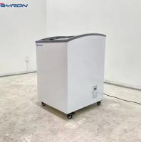 China 105 Liter Display Deep Freezer Direct Cooling Glass Top Display Freezer for sale