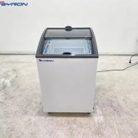 China 105 Liter Display Deep Freezer Direct Cooling Glass Top Display Freezer for sale