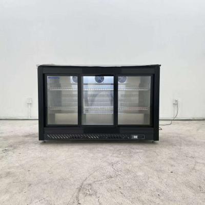 China 810L Double Door Beverage Cooler Anti Condensation Front Wind System Fan Cooling LED Display Commercial Refrigerator for sale